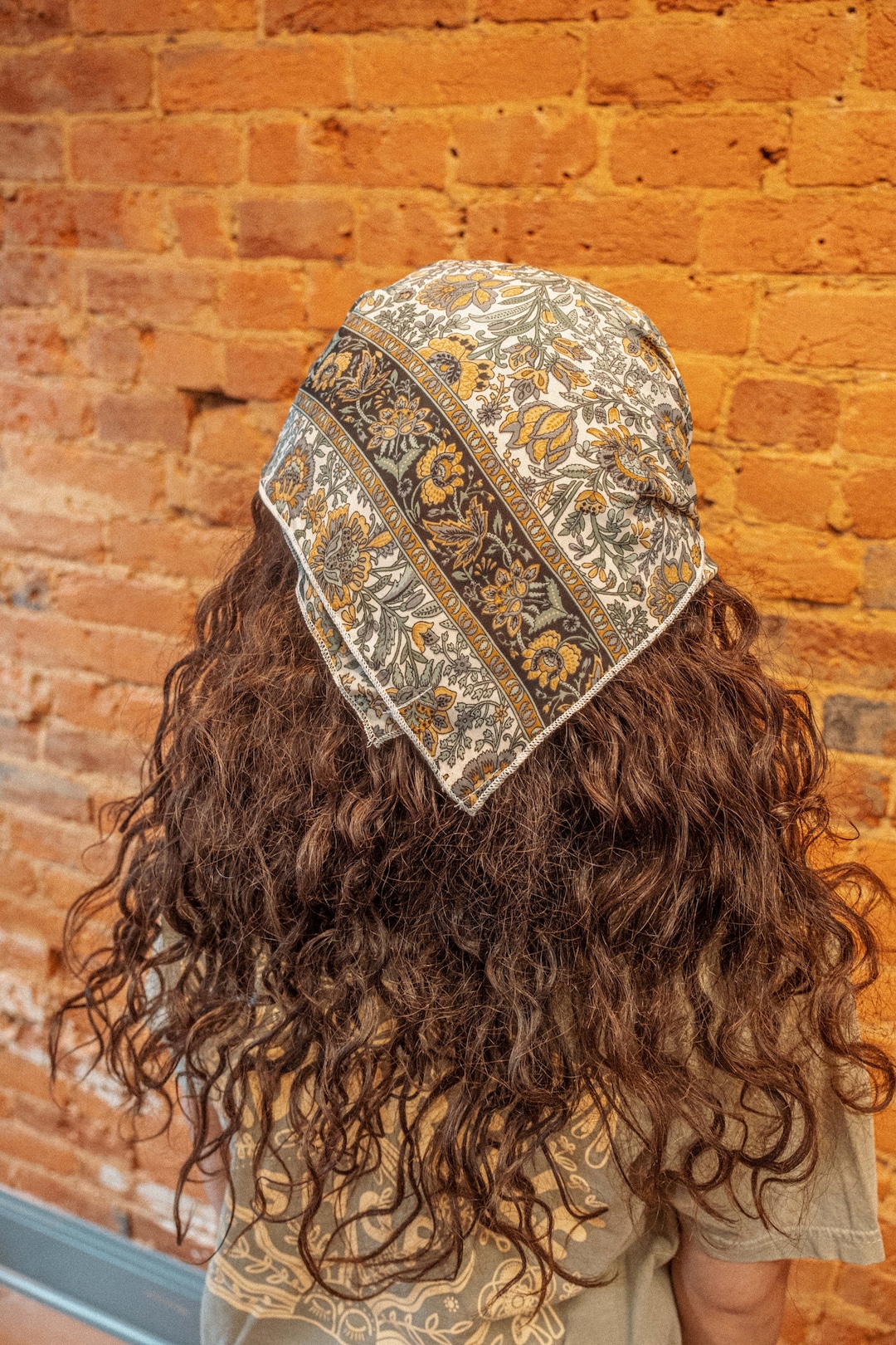 Silk Hippie Boho Bandana, Square Head Scarf, Bohemian Hair Wrap, Hippie ...