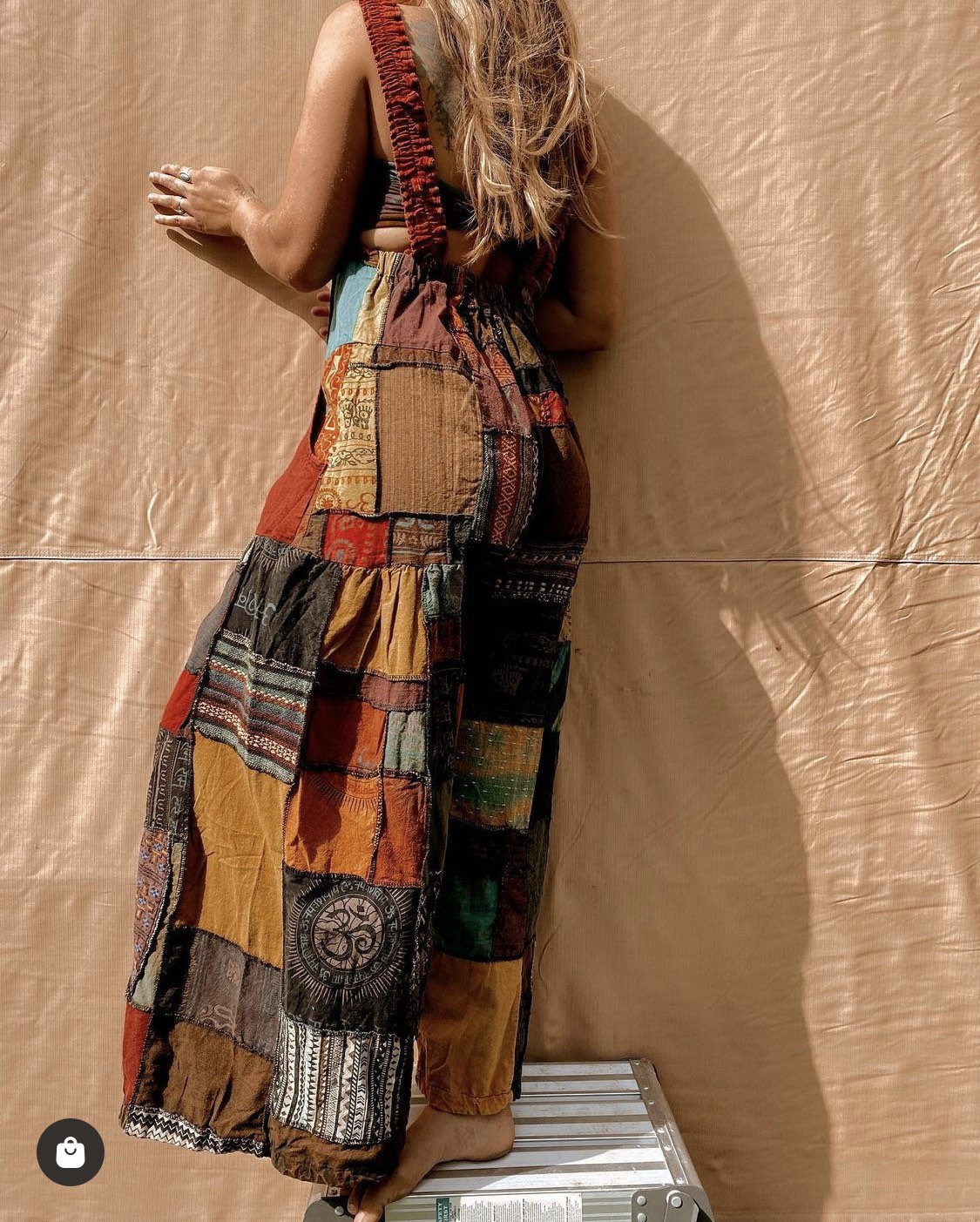 Hippie Patchwork Baggy Wide Leg Overalls Unisex Festival - Etsy