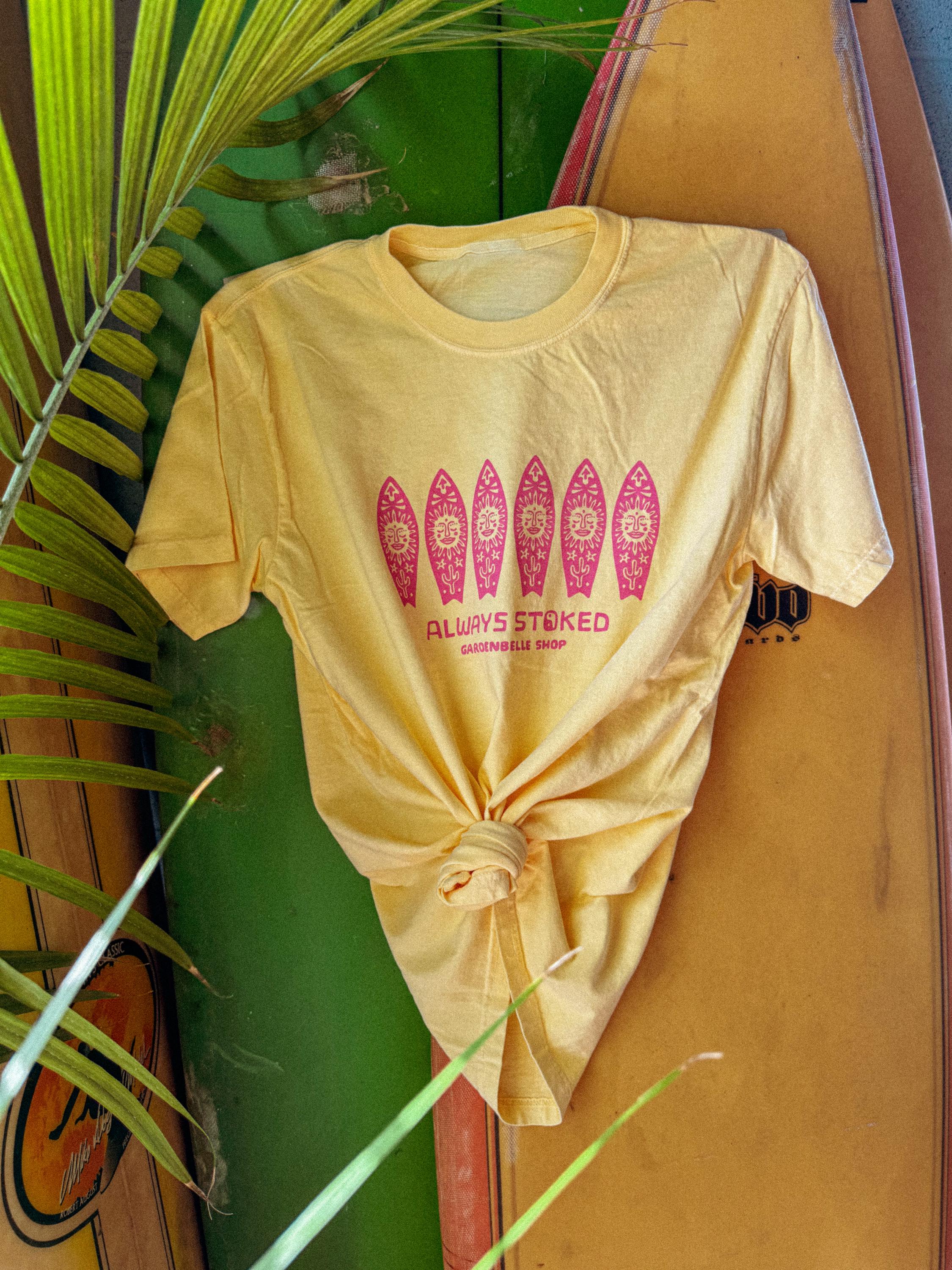 Always Stoked Tshirt, Hippie Surf Shop Boho Beachy Graphic Tee ...