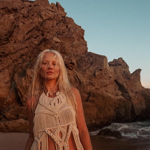 Beachy Goddess Ethereal Macrame Festival Maternity Dress, Bohemian ...