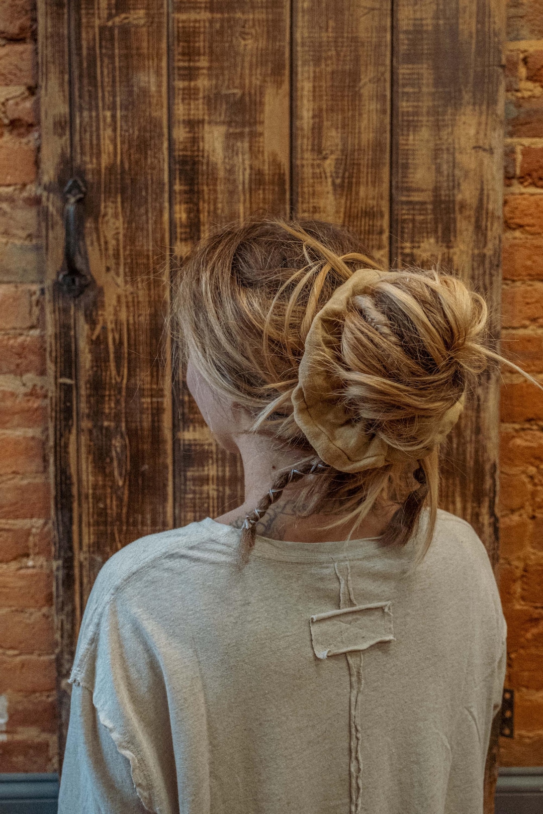 ORGANIC Cotton Bamboo Boho Scrunchies, Bridesmaid Gift, Hair Scrunchies ...