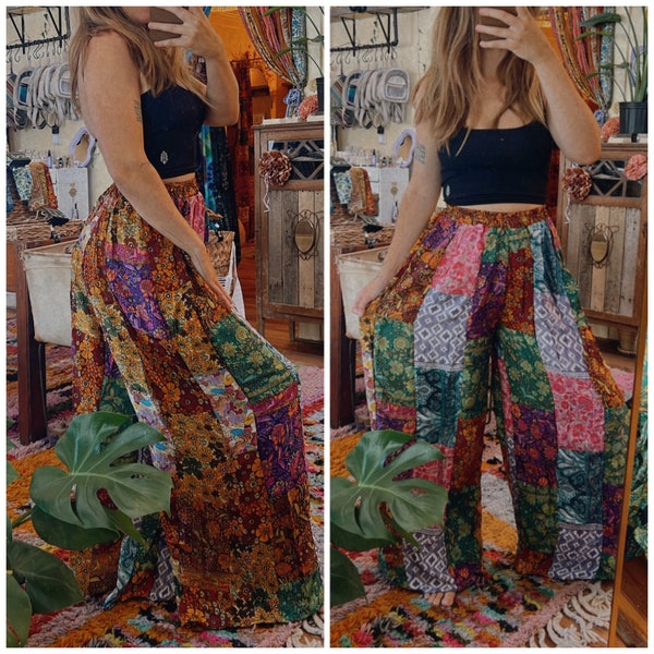 Patchwork Pants - Etsy