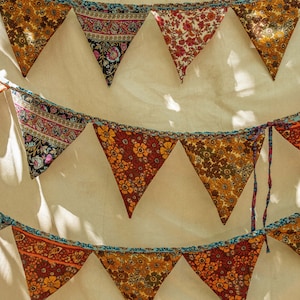 Bohemian Hippie Recycled Silk Flags, Hippie Room Decor, Boho Home Decor ...