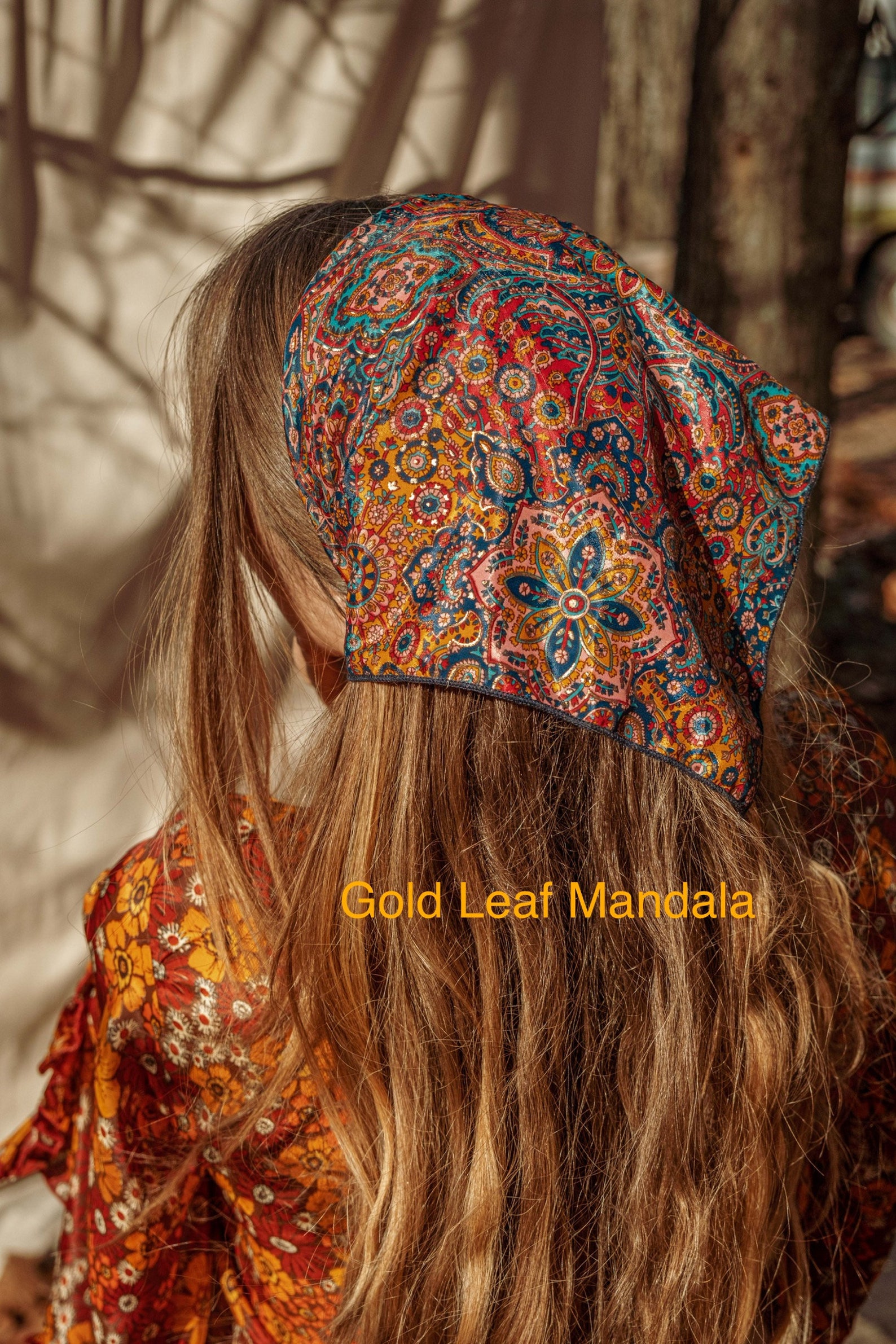 Silk Hippie Boho Bandana Square Head Scarf Bohemian Hair - Etsy