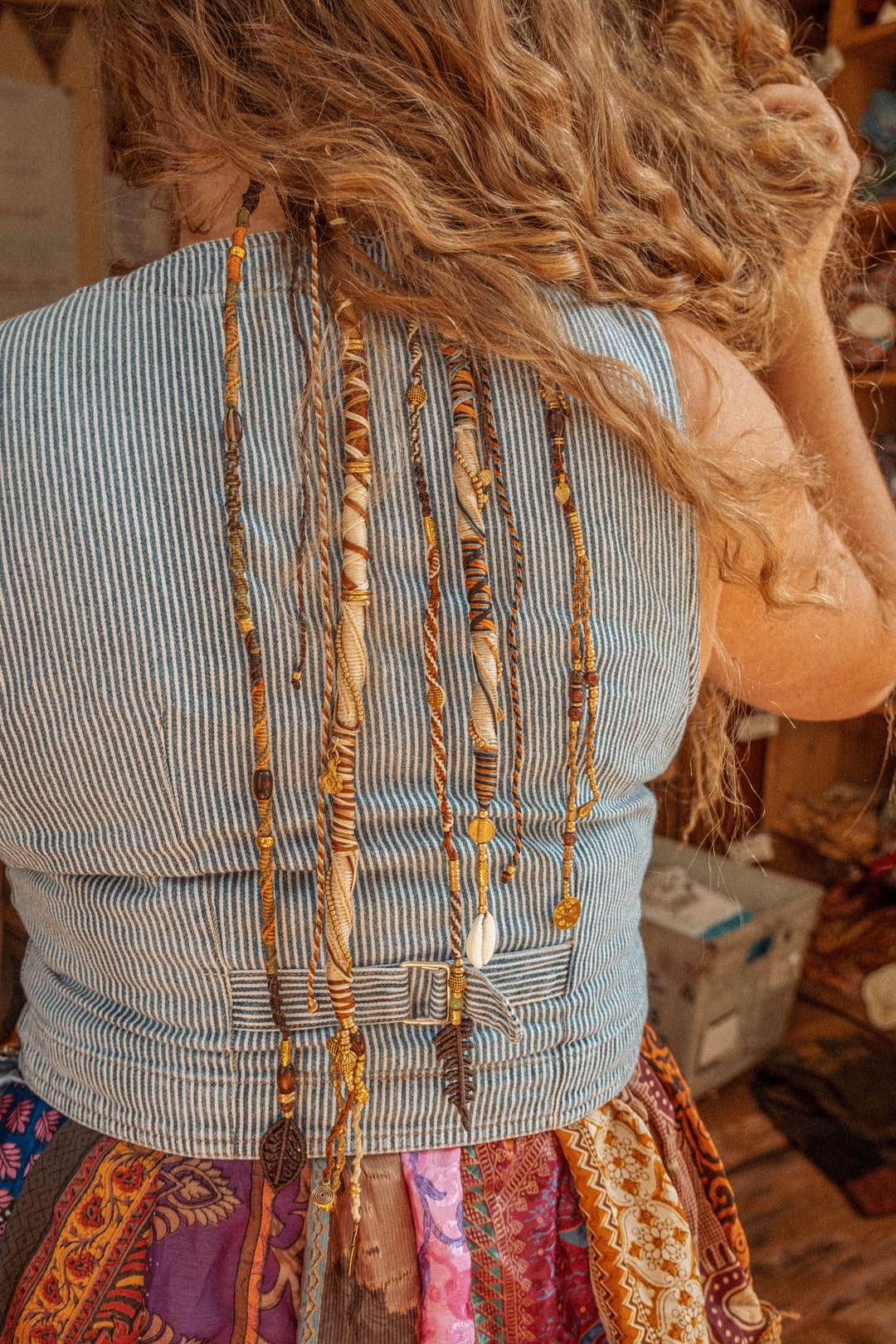 Handmade Hair Wraps, Removable Looped Temporary Hair Extension Wraps ...