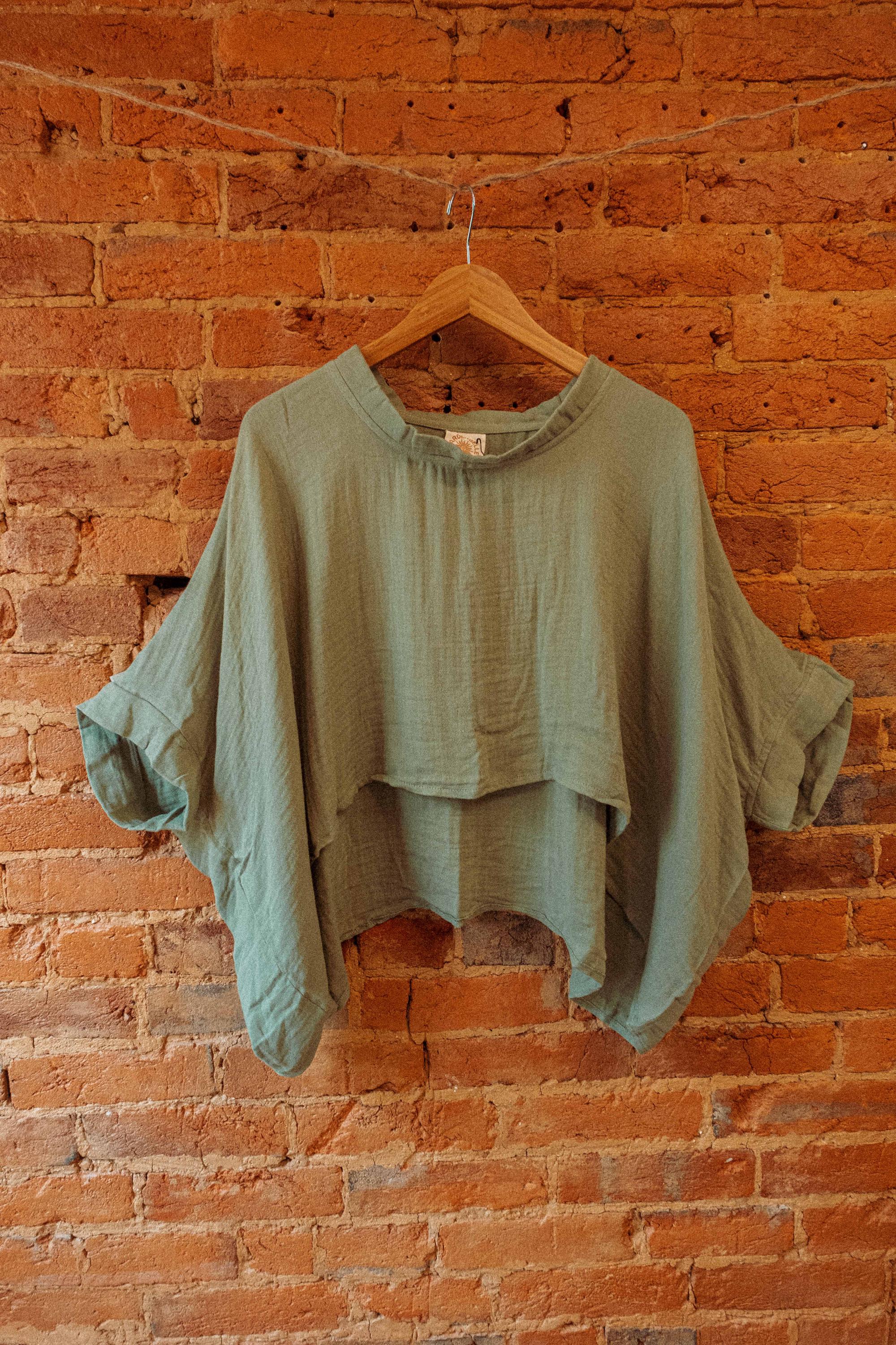 Boho Organic Bamboo Cotton Crop Tee, Hippie Bohemian Style Crop Top ...
