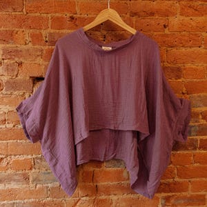 Boho Organic Bamboo Cotton Crop Tee, Hippie Bohemian Style Crop Top ...