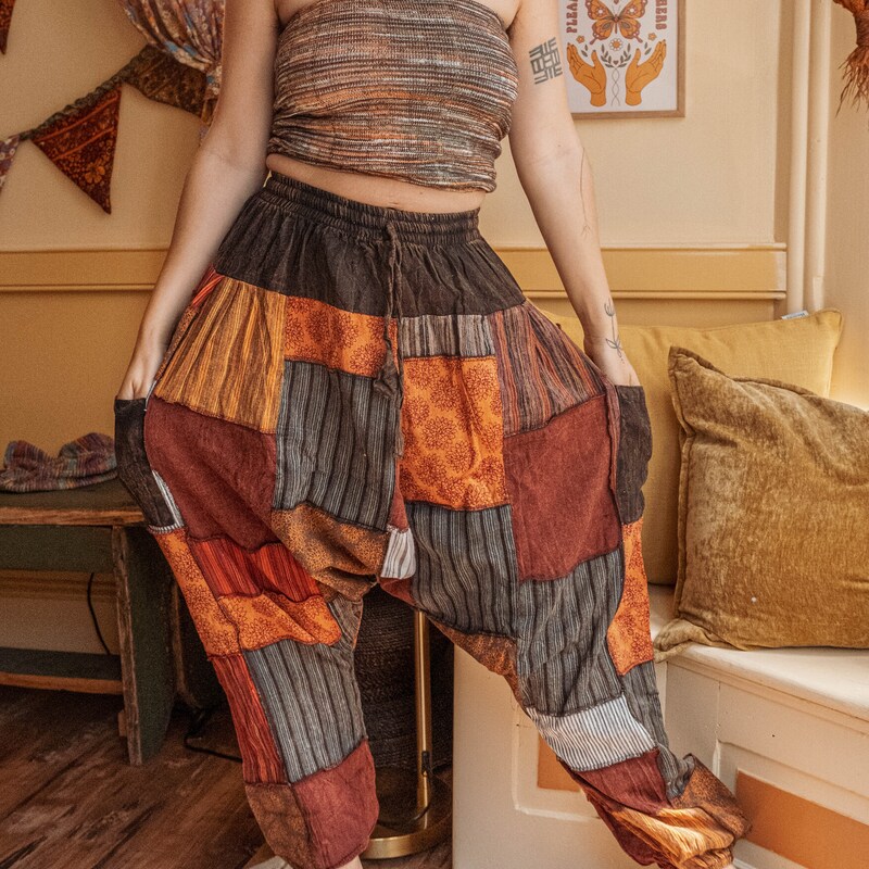 Patchwork Pants - Etsy