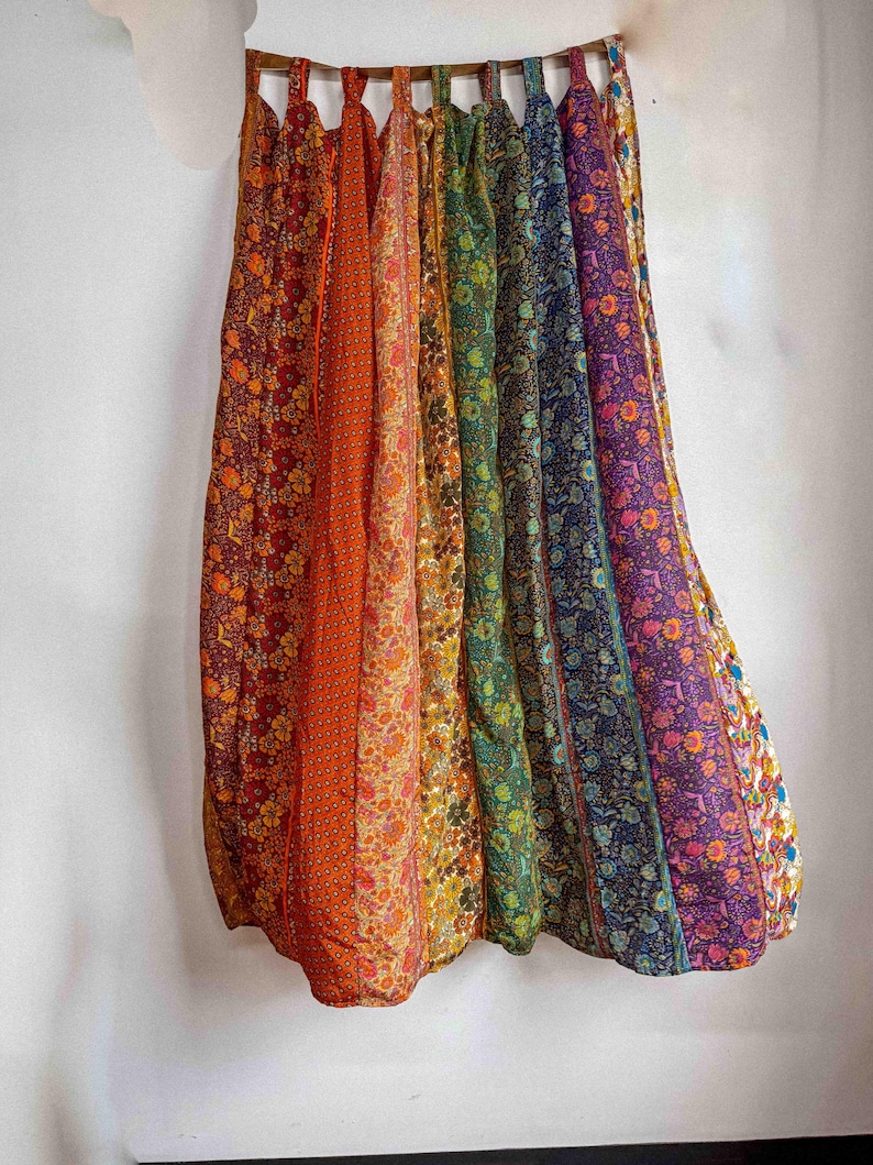 Hippie Boho Curtain Panels, Rainbow Floral Bohemian Room Canopy Decor ...