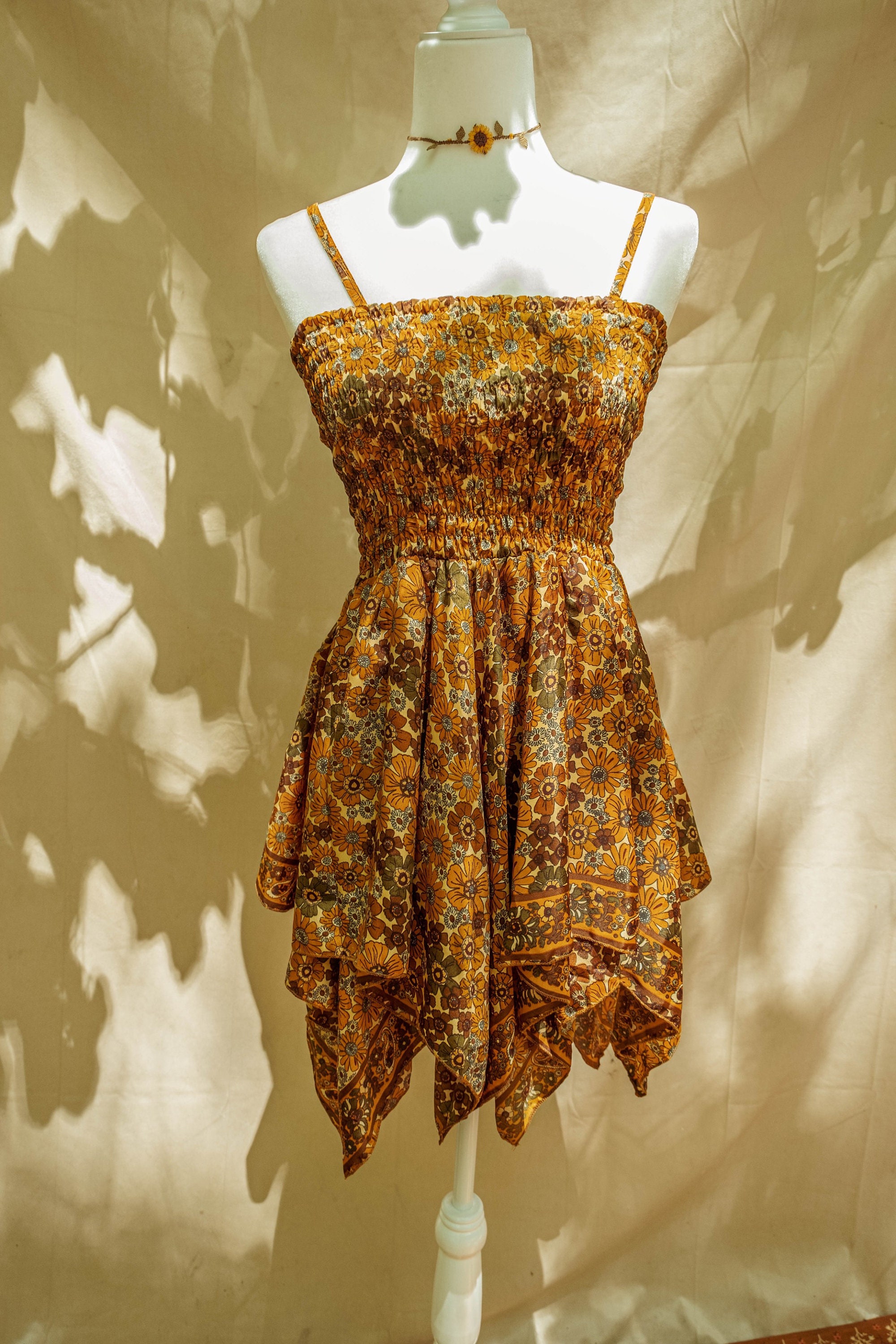 Hippie Boho 2 Piece Dress Outfit Set 70s Style Bell Sleeve - Etsy