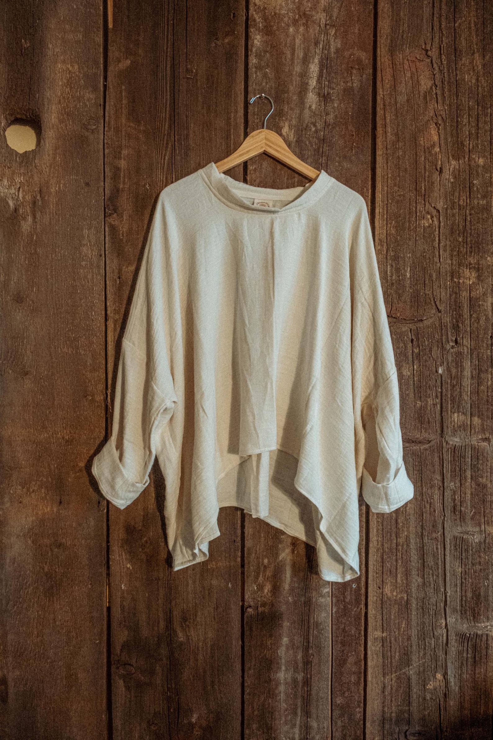 Organic Unisex Boho Pullover Shirt, Bamboo Organic Cotton Flowy ...