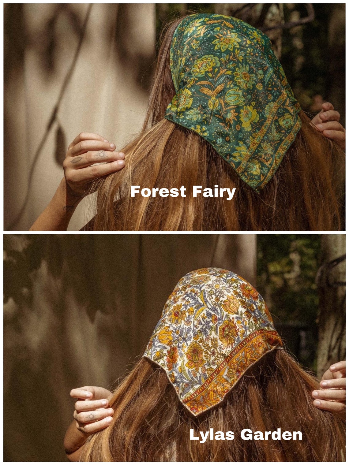 Silk Hippie Boho Bandana Square Head Scarf Bohemian Hair - Etsy