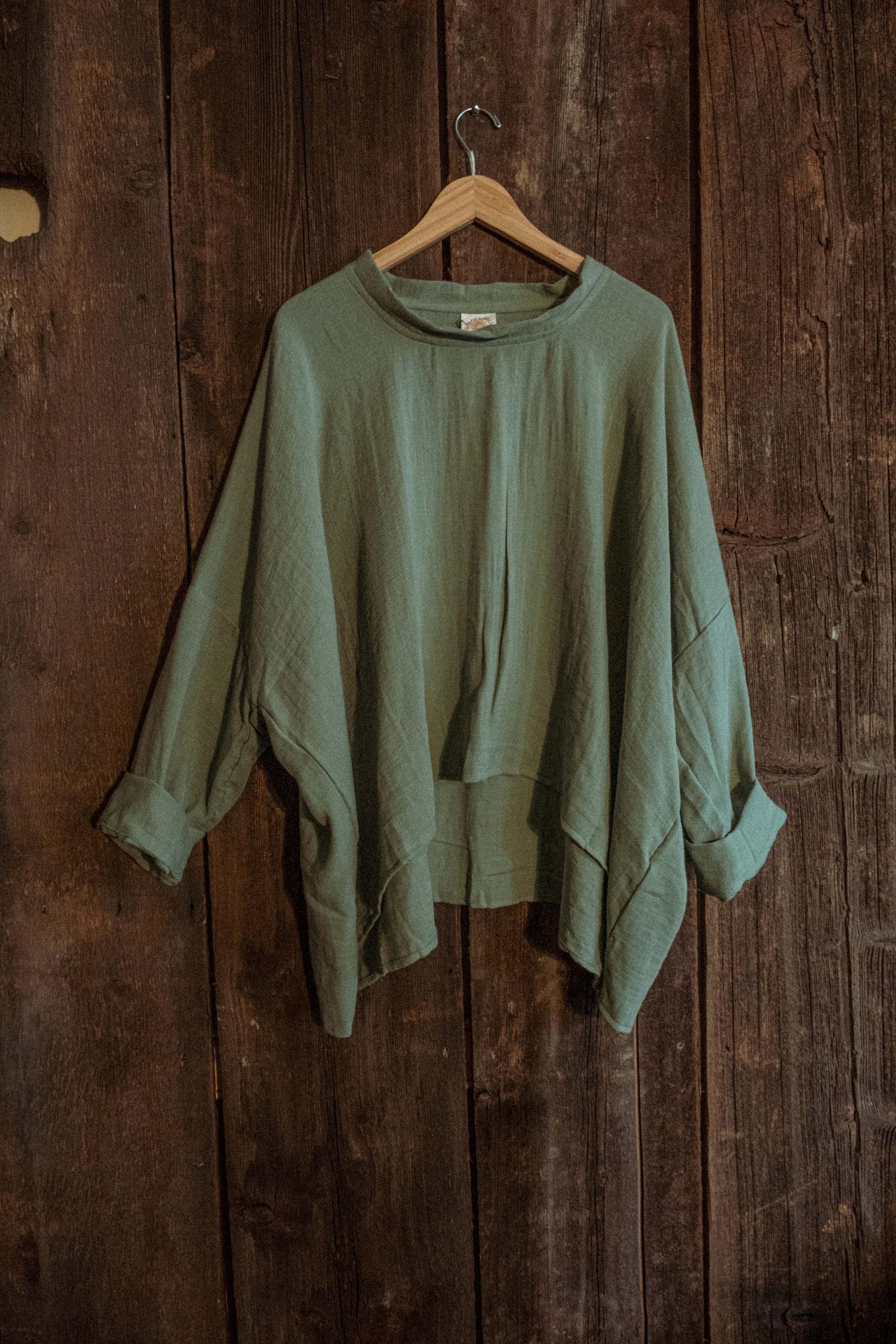 Organic Unisex Boho Pullover Shirt, Bamboo Organic Cotton Flowy ...