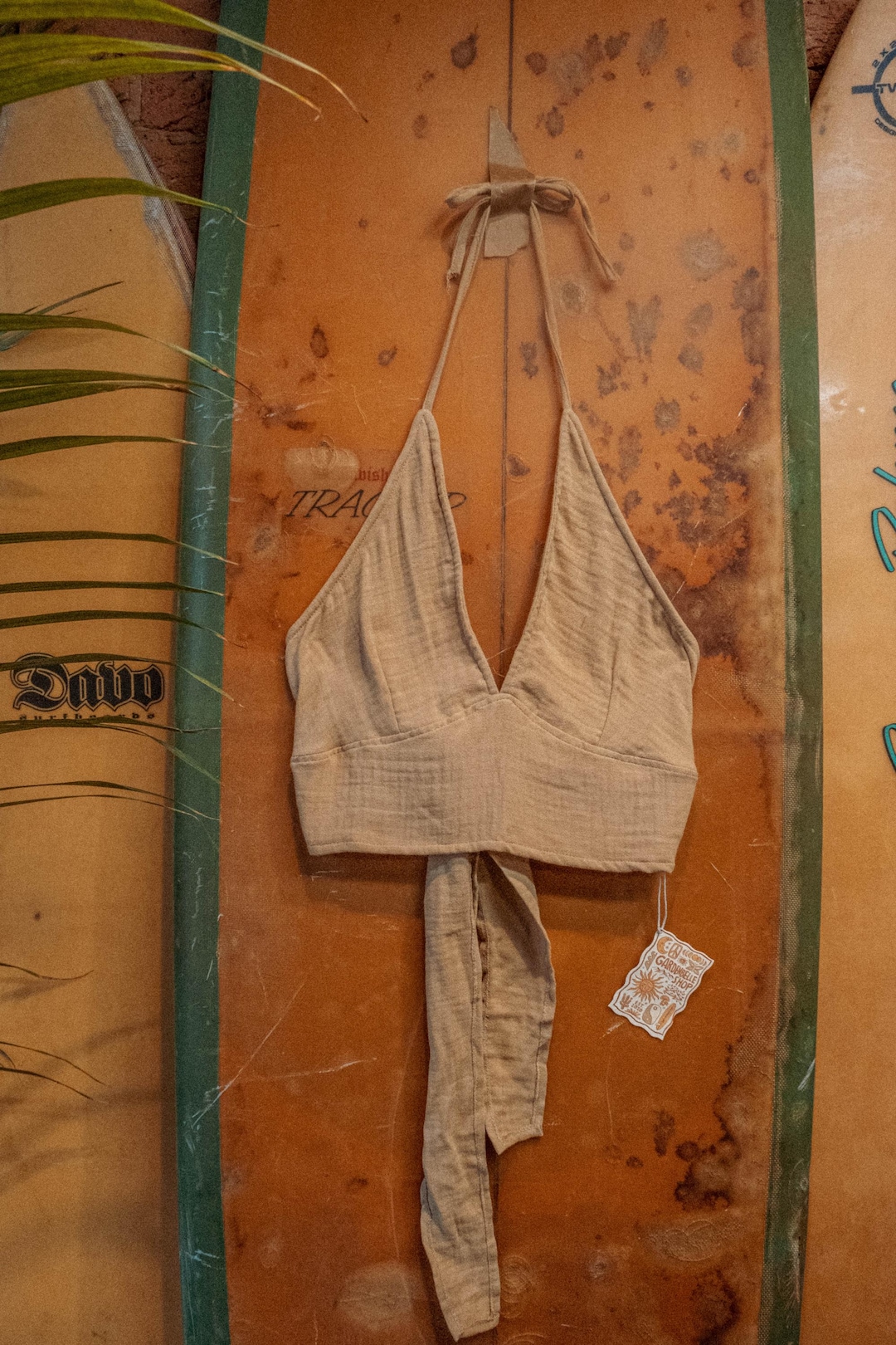Organic Bralette, Beachy Tie Back Bow Bamboo Cotton Bra Top, Summer ...