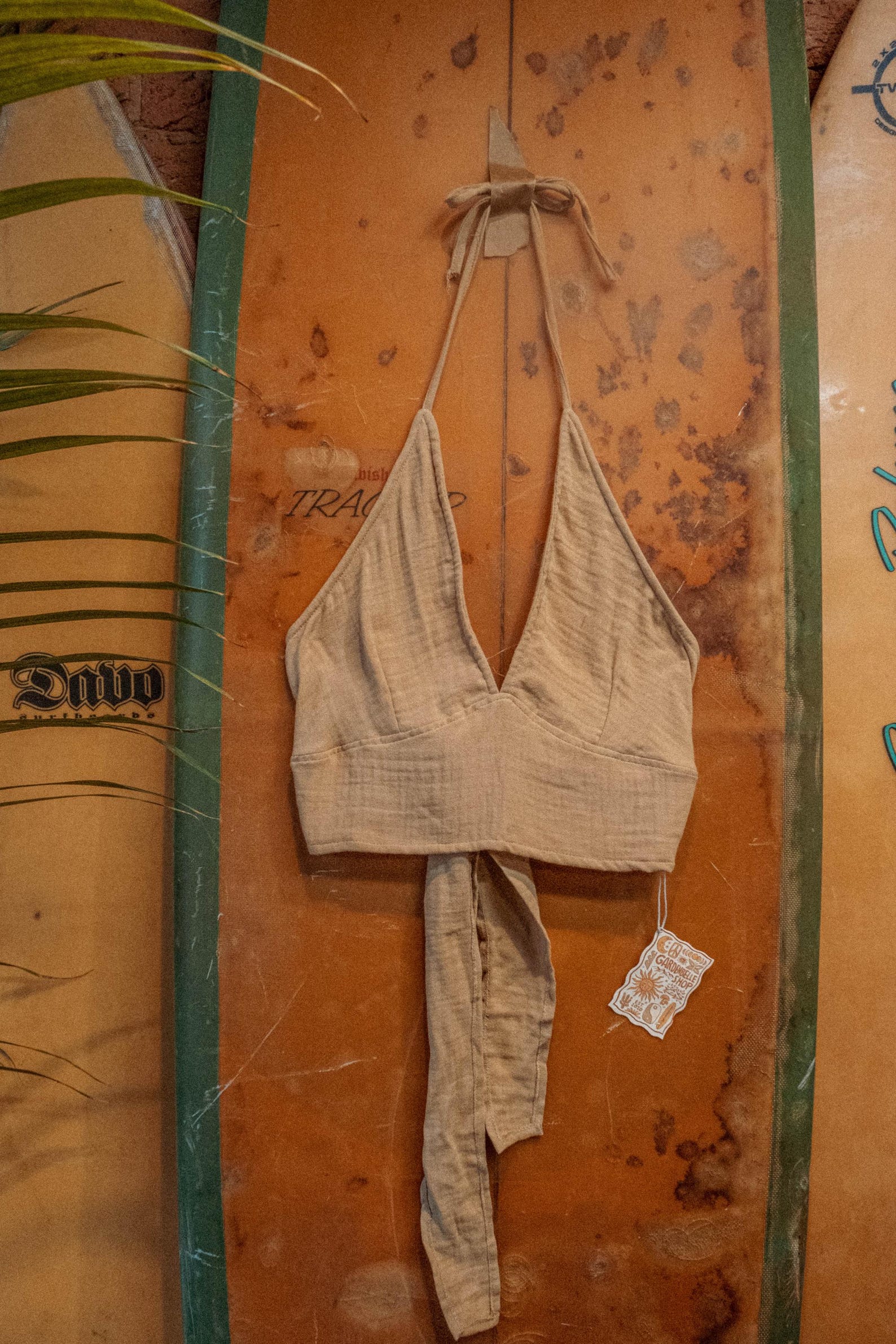 Organic Bralette, Beachy Tie Back Bow Bamboo Cotton Bra Top, Summer ...