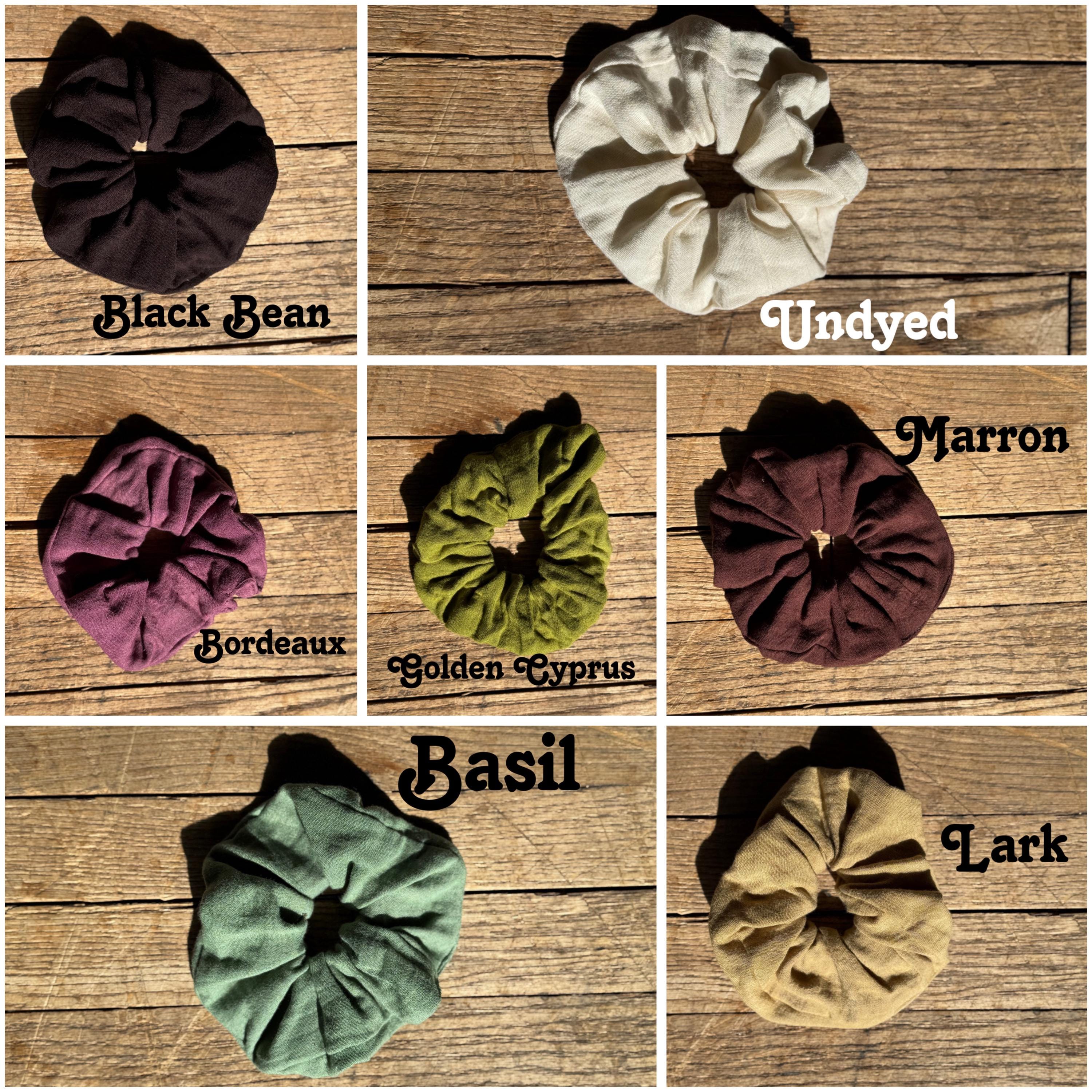 ORGANIC Cotton Bamboo Boho Scrunchies, Bridesmaid Gift, Hair Scrunchies ...