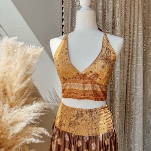 2 Piece SET Hippie Bohemian Earthy Desert Solstice© Bralette, Soft ...