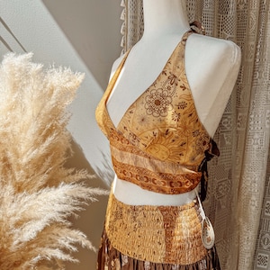 2 Piece SET Hippie Bohemian Earthy Desert Solstice© Bralette, Soft ...