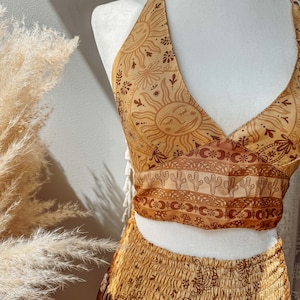 2 Piece SET Hippie Bohemian Earthy Desert Solstice© Bralette, Soft ...