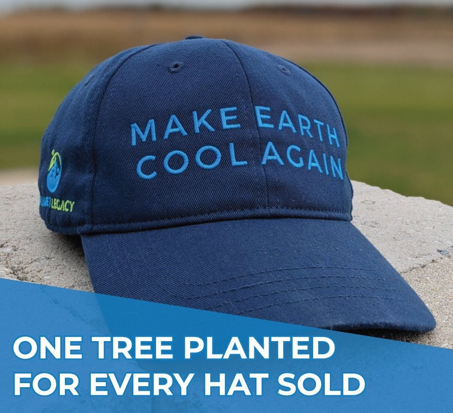 Make Earth Cool Again Hat | Embroidered Recycled Plastic Cap | Climate ...