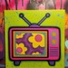 Retro Groovy Television Painting - Etsy