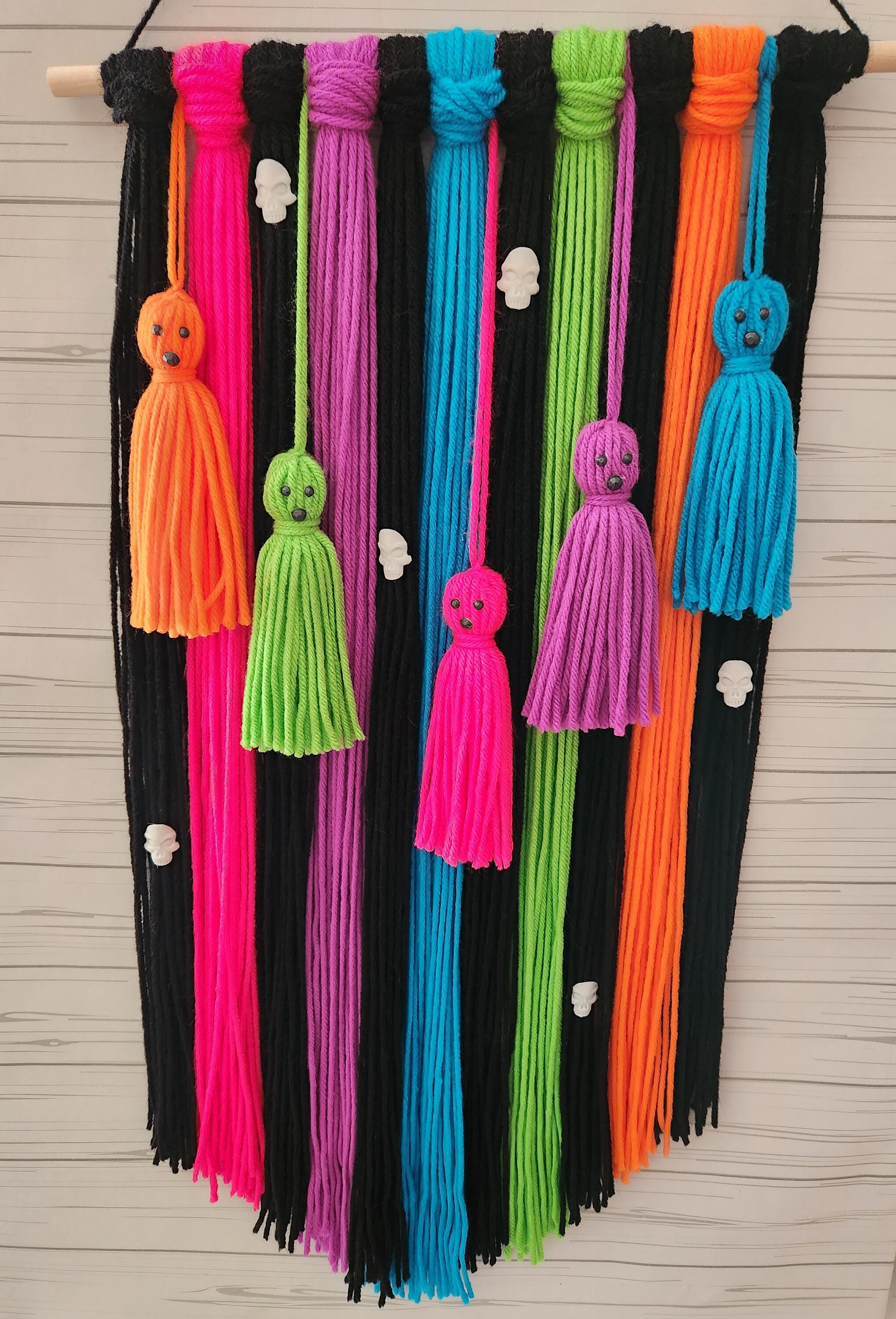 Neon Rainbow Ghost Macrame - Etsy