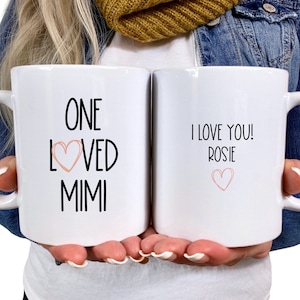 One Loved Mimi Mug Mimi Gifts Mimi Cup Personalized Gifts - Etsy