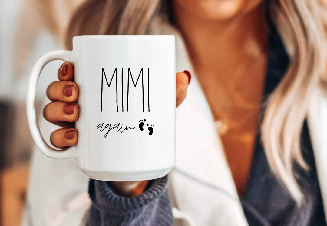 Mimi Again Mug, Grandma Pregnancy Announcement, Second Baby Reveal - Etsy
