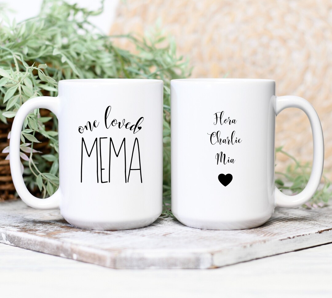 Mema Gift, One Loved Mema Mug, Mema Coffee Mug, Grandma Gift, Gift From ...
