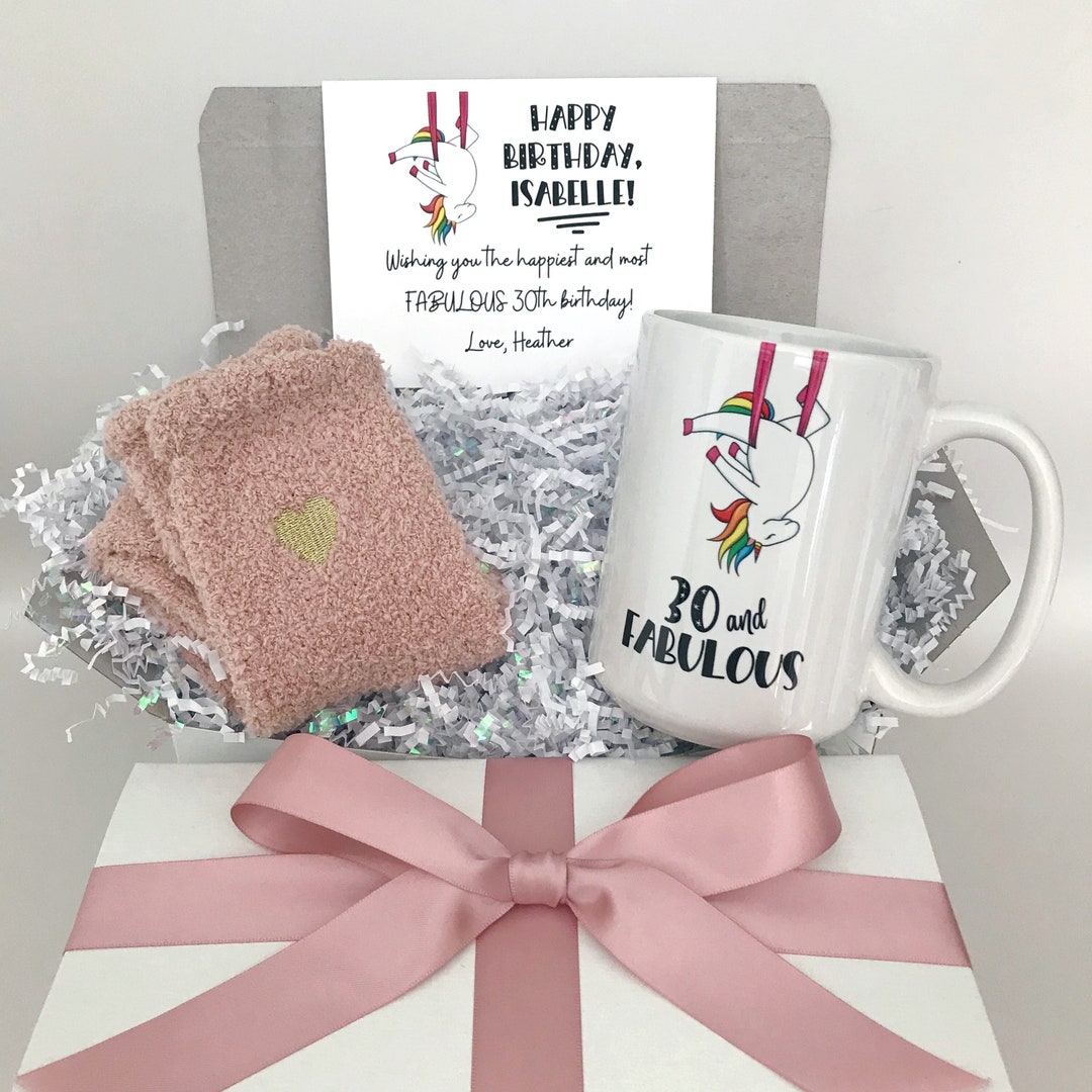 Funny 30th Birthday Gifts for Her, 30 and Fabulous Birthday Gift Box ...