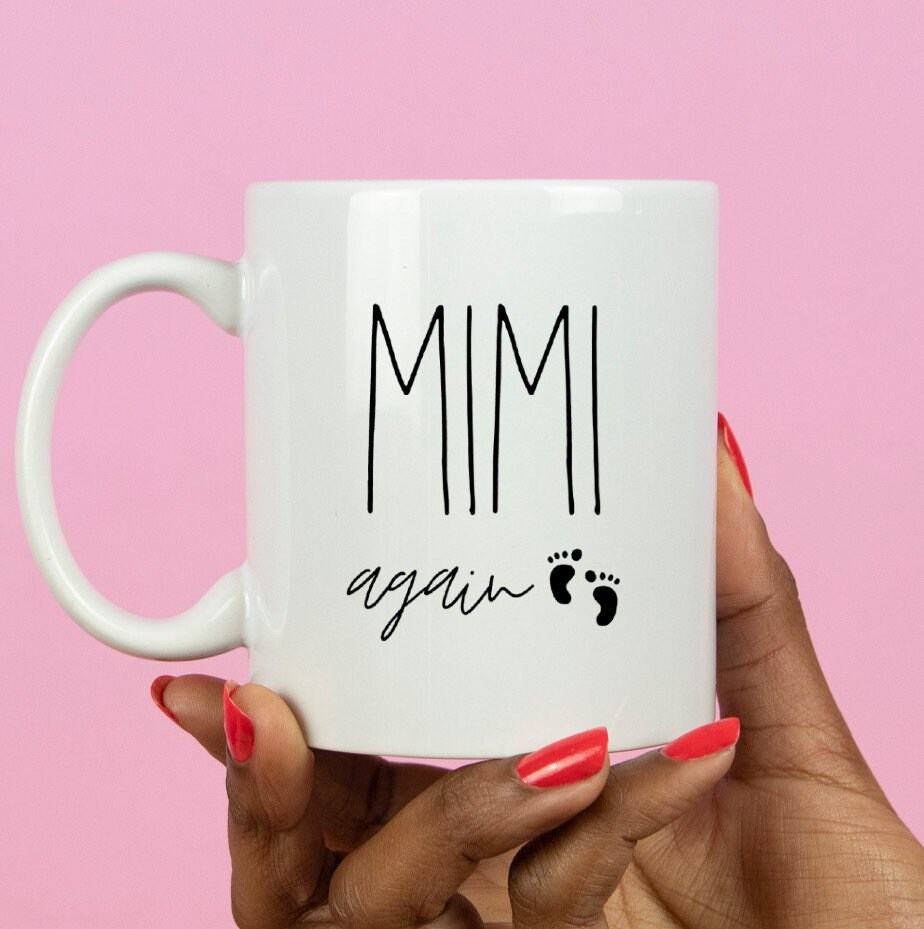 Mimi Again Mug, Grandma Pregnancy Announcement, Second Baby Reveal - Etsy