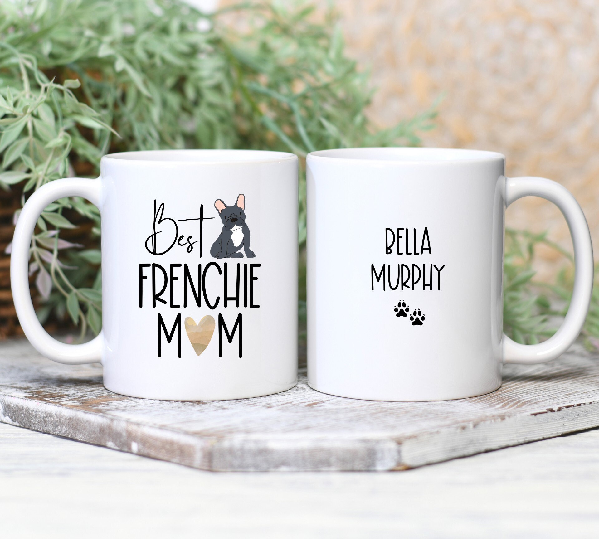 Frenchie Mom Mug Personalized, French Bulldog Gifts, French Bulldog Mug ...