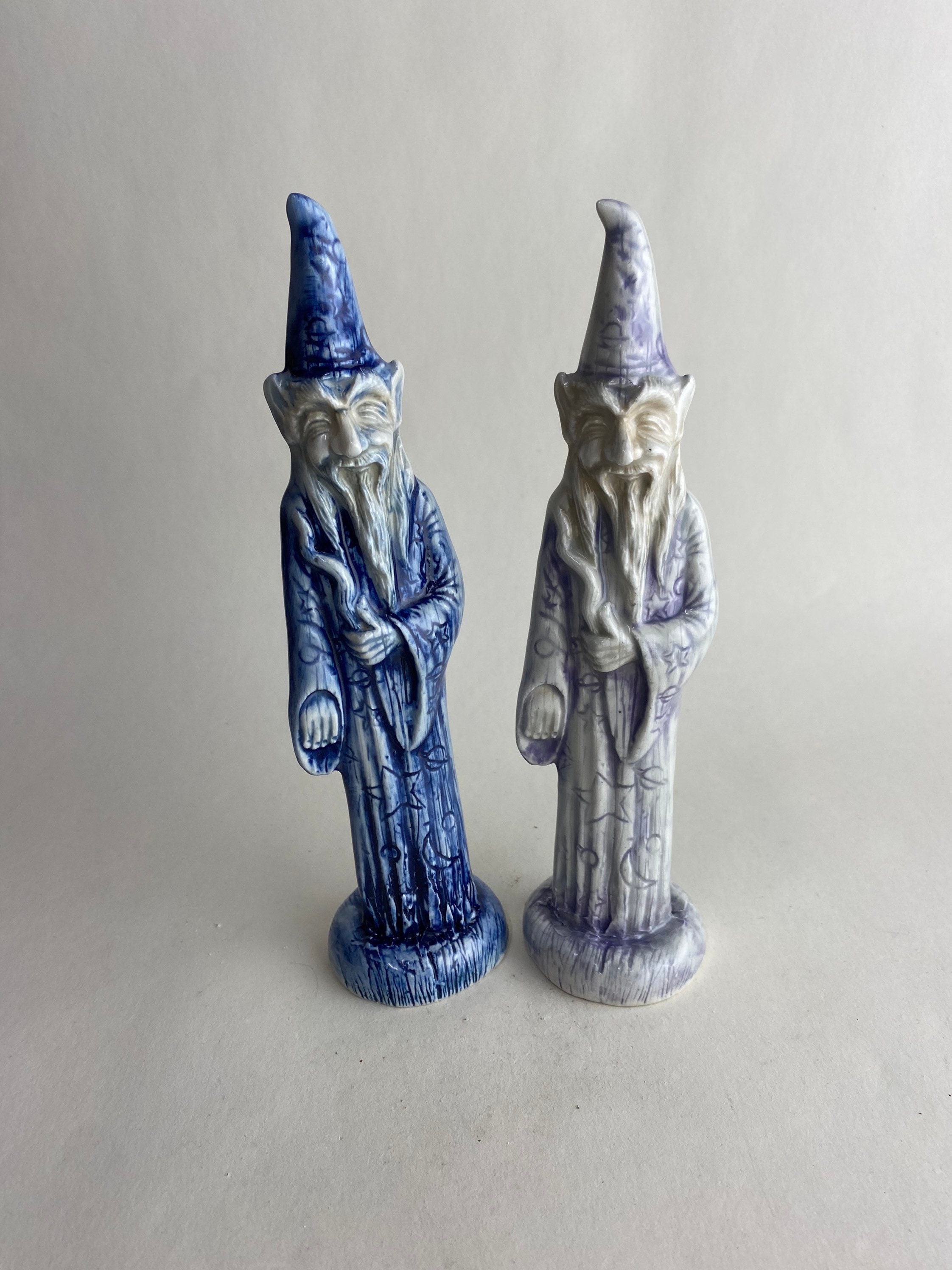 Vintage Inspired Ceramic Skinny Wizard Halloween Figure / - Etsy