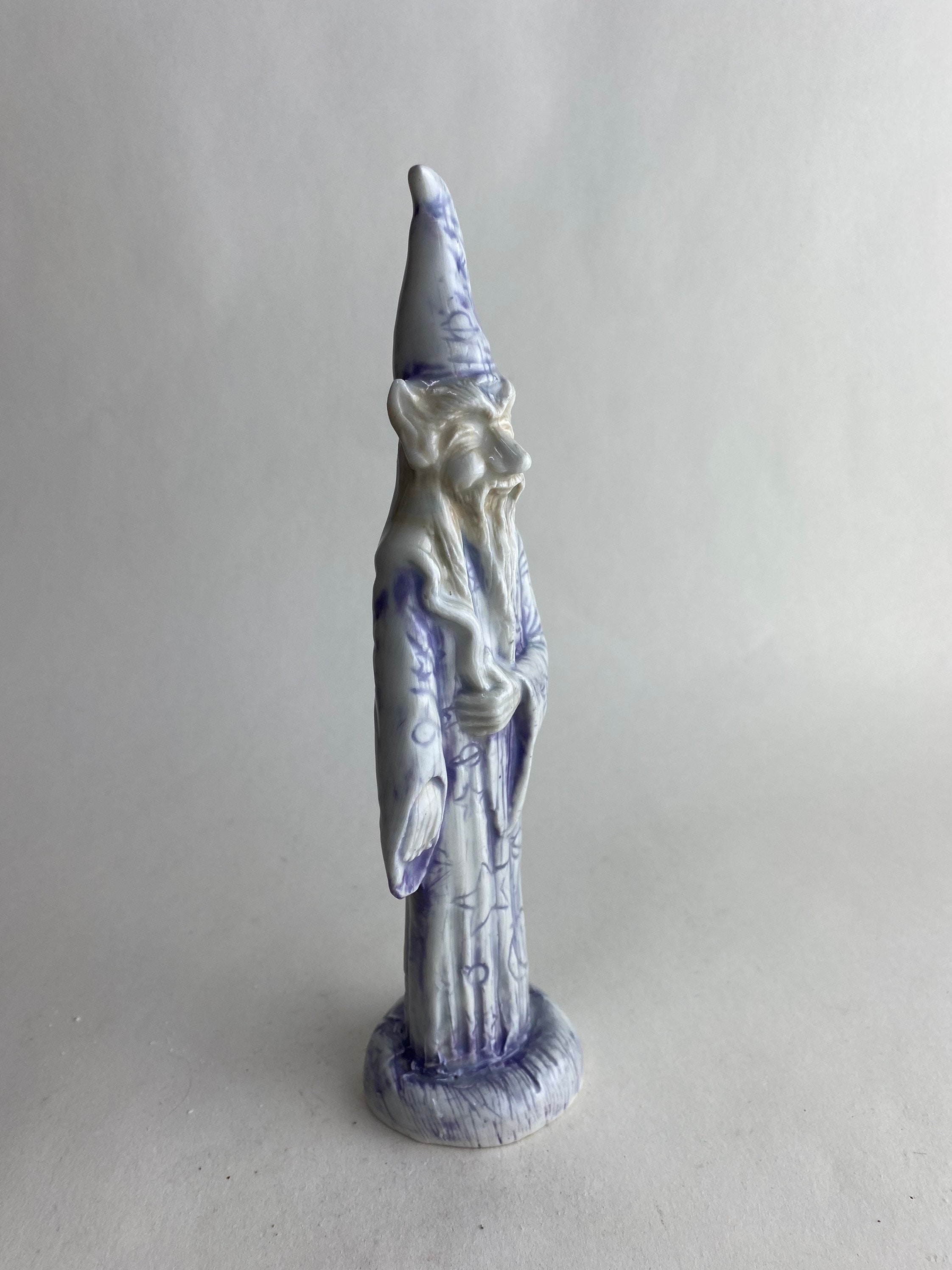 Vintage Inspired Ceramic Skinny Wizard Halloween Figure / - Etsy