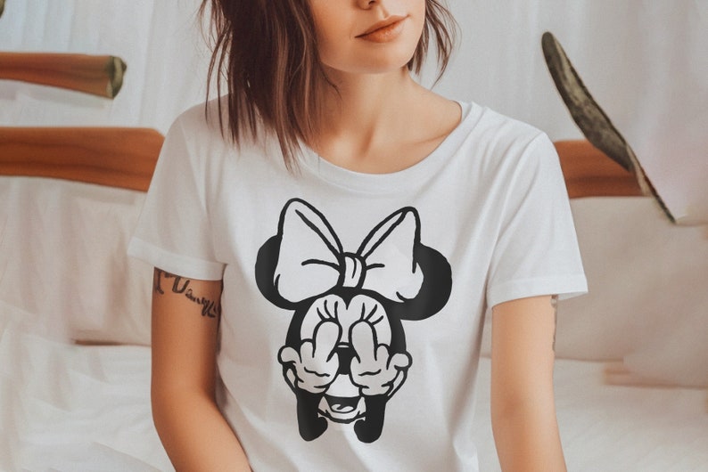 Middle Finger Mouse SVG Digital Files Rough Style Cute Funny Cartoon ...