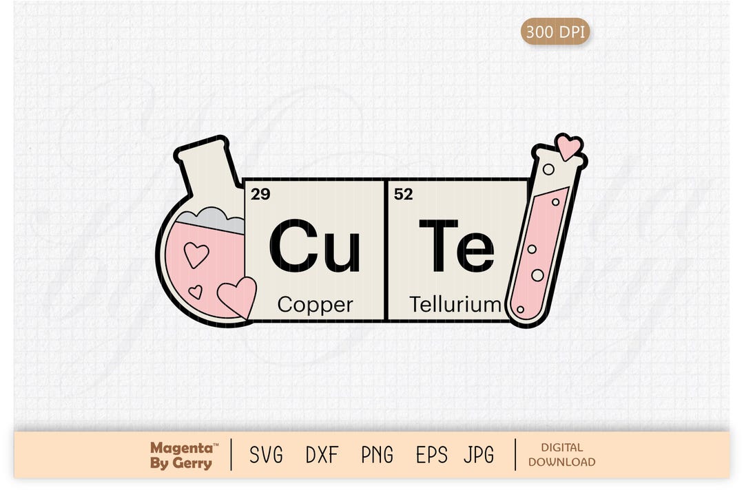 Cute Chemical Elements SVG, Chemistry PNG, Scientist SVG, Love Quotes ...
