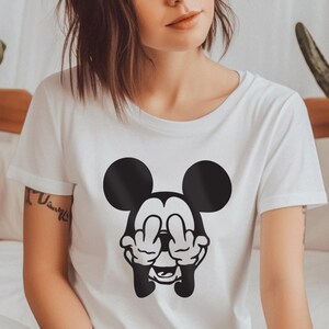 Middle Finger Mouse SVG, Cute Cartoon PNG, Cricut Digital File - Etsy