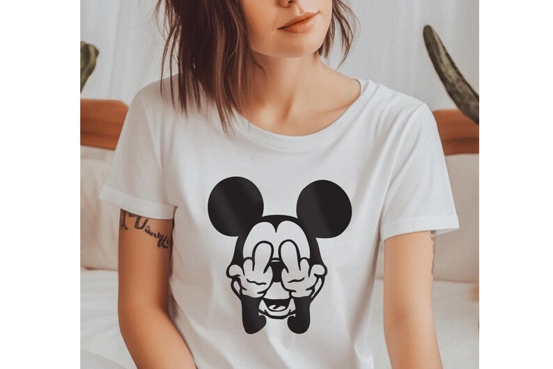 Middle Finger Mouse SVG, Cute Cartoon PNG, Cricut Digital File - Etsy