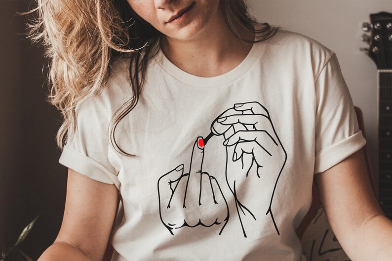 Middle Finger SVG, Nail Polish SVG, Sarcastic SVG, Clipart, Girl Power ...