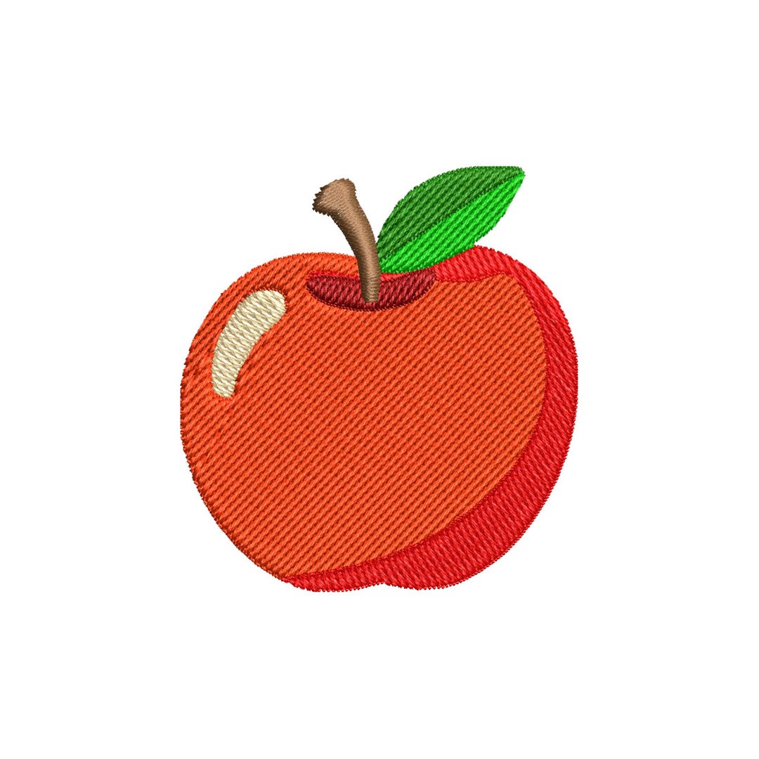 Apple Embroidery Design, Apple Fruit Embroidery Design, Fruit ...