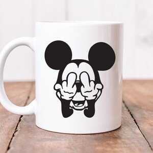 Middle Finger Mouse SVG, Cute Cartoon PNG, Cricut Digital File - Etsy