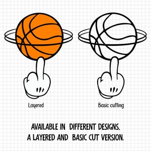 Basketball SVG, Middle Finger PNG, Cute Clipart, Cricut and Silhouette ...