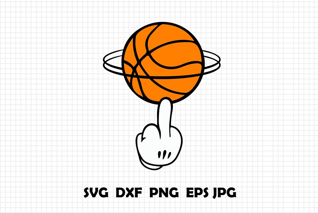Basketball SVG, Middle Finger PNG, Cute Clipart, Cricut and Silhouette ...