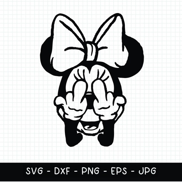 Cartoon Middle Finger Svg - Etsy