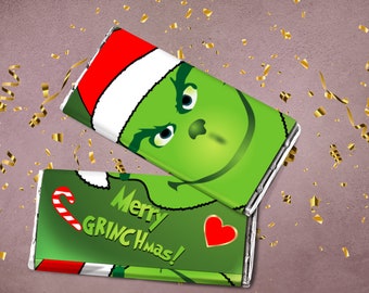 Grinch Candy Bar Wrappers - Etsy