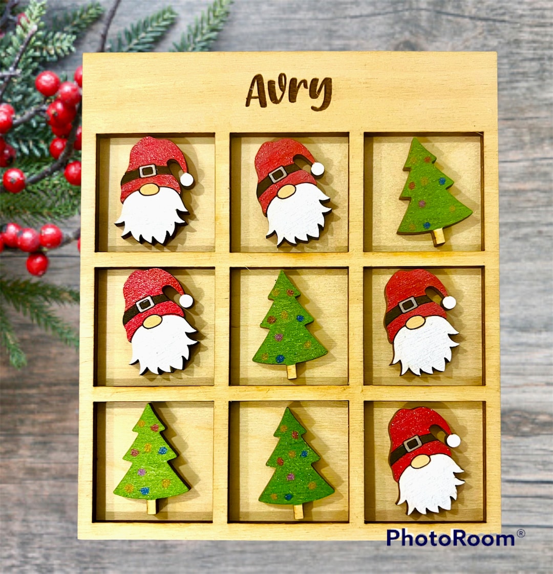Christmas Tic Tac Toe Board - Etsy