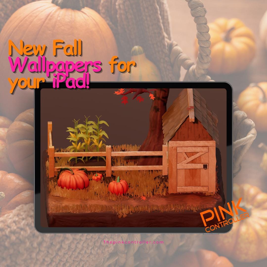 Handcrafted 3D Farm Scene iPad Wallpaper – Original Fall Art With ...