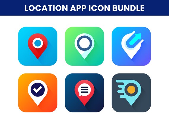 Location App Icon Bundle App Store Icon Play Store Icon - Etsy