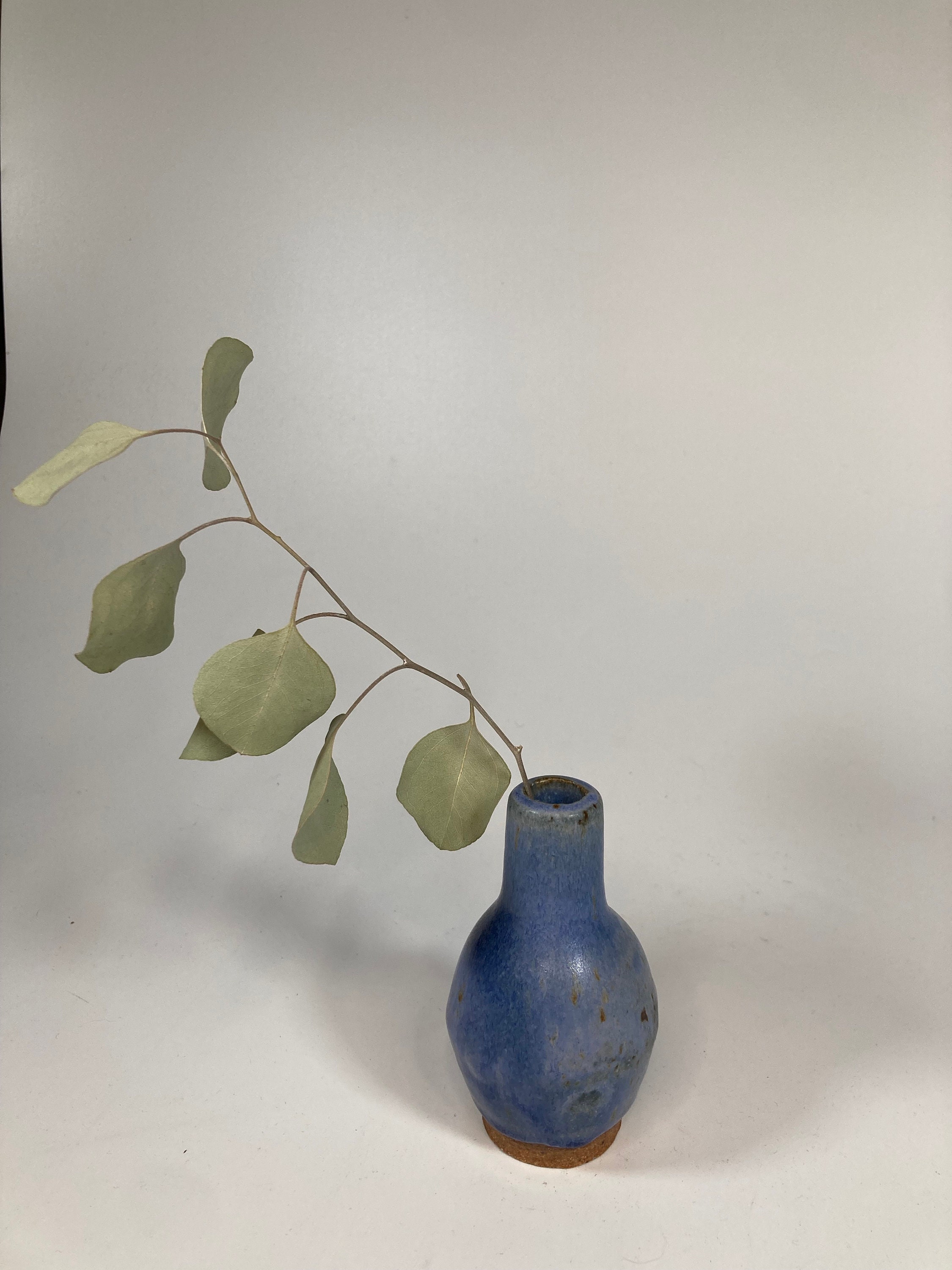 Exquisite Artistry: Signed Chris Trejo Handmade Ceramic Blue and Yellow Ochre Bud Vase - Etsy