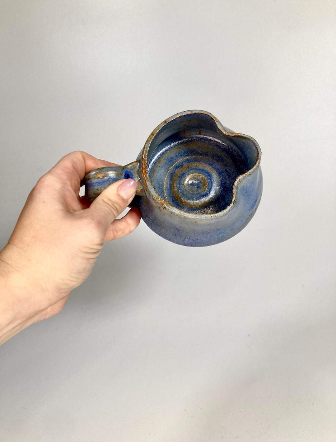 Elegant Artistry: Signed Chris Trejo Homemade Blue and Yellow Ochre ...